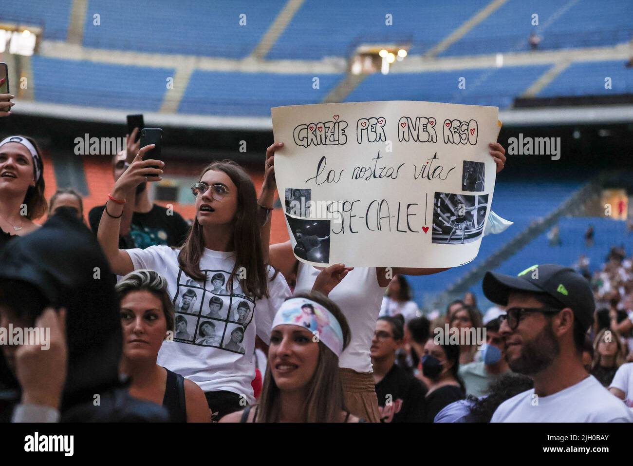 Alessandra Amoroso fans during Tutto Accade 2022 at San Siro Stadium on ...