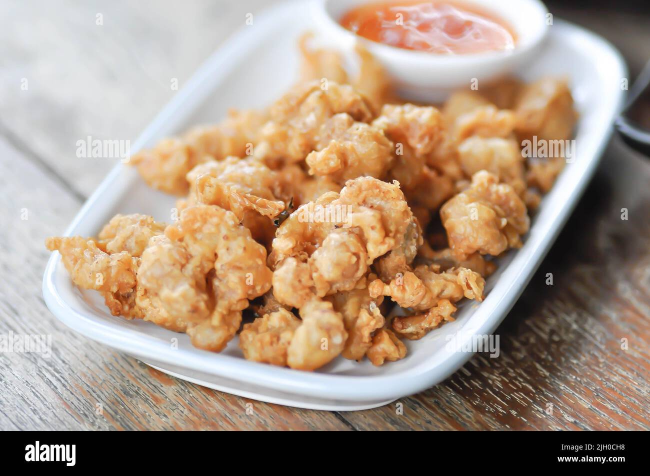 deep fried chicken dish, fried chicken and sauce or Crispy chicken pop ...