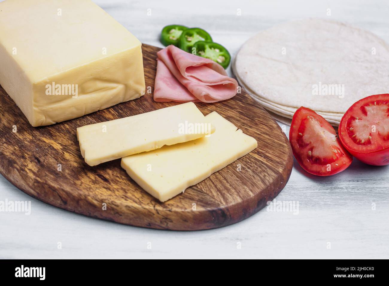 Mexican Chihuahua cheese or mennonite cheese from Mexico Latin America ...