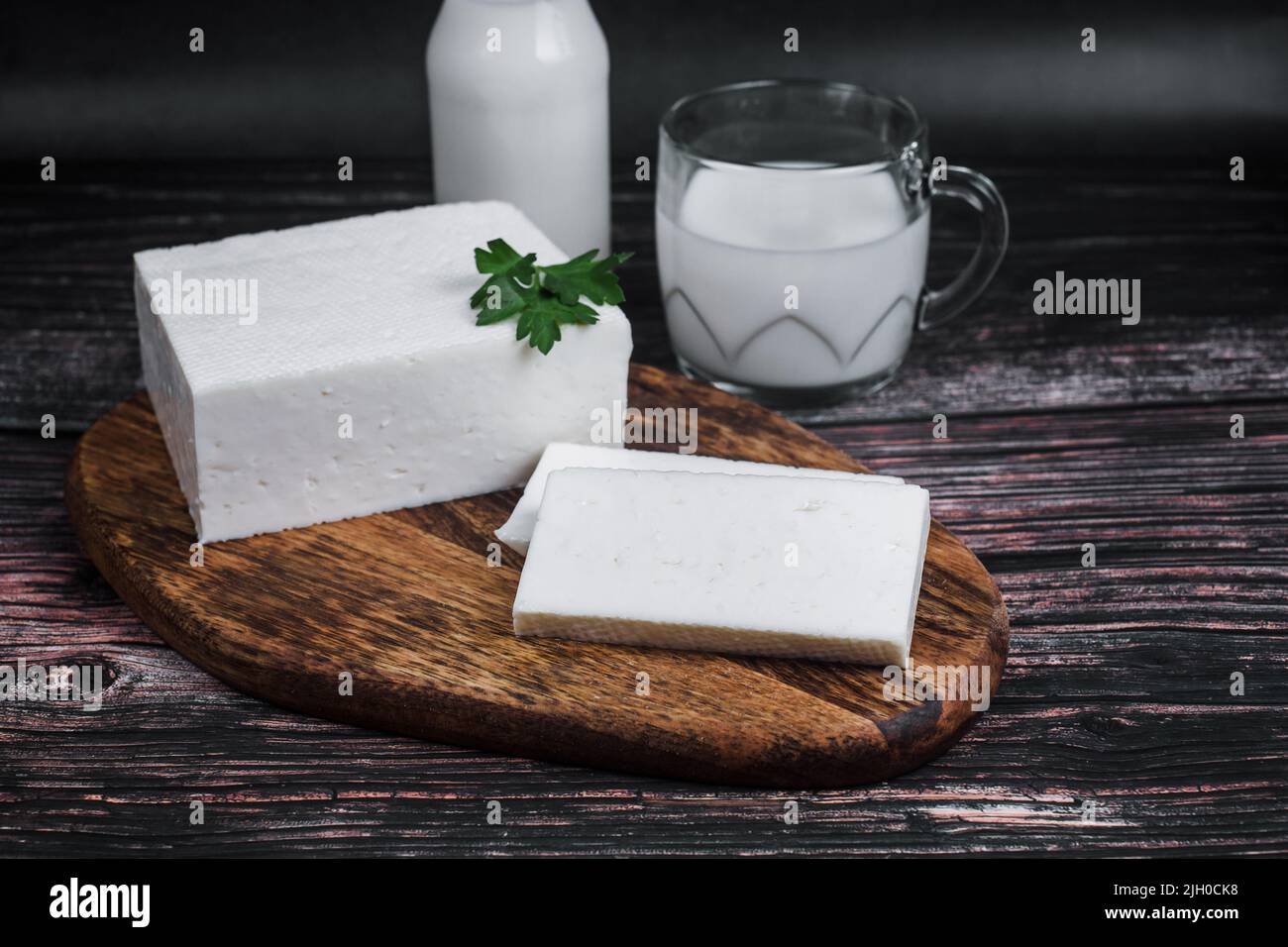 Mexican white panela cheese with fresh ingredients in Mexico Latin ...