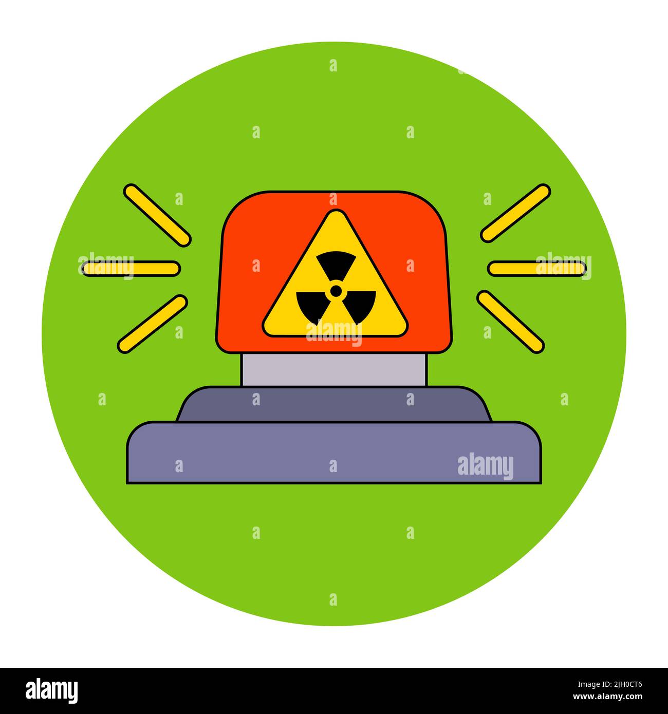 red nuclear button to launch inter-contact missiles. flat vector ...