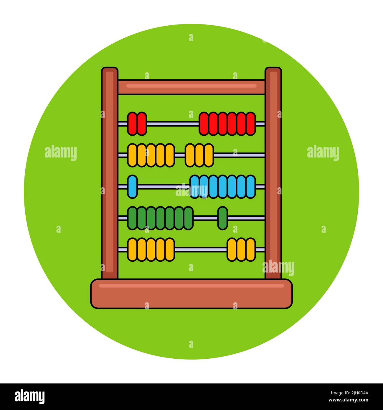 children game abacus for teaching mathematics. flat vector illustration ...
