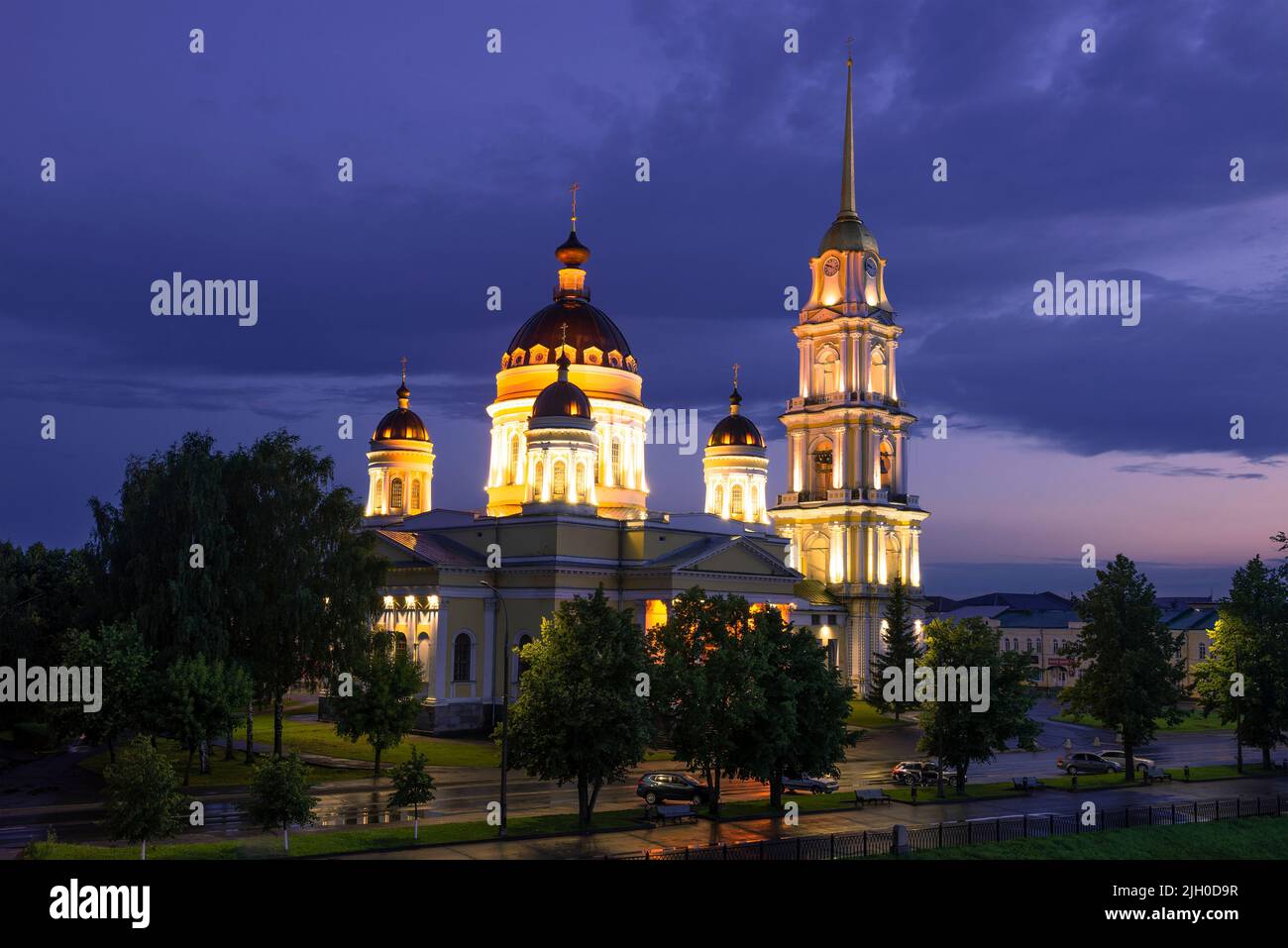 The old Transfiguration Cathedral on the July night. Rybinsk, Russia Stock Photo - Alamy