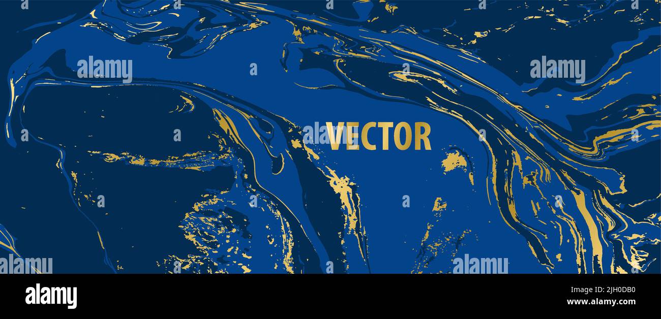 Vector marble blue and gold texture Stock Vector Image & Art - Alamy