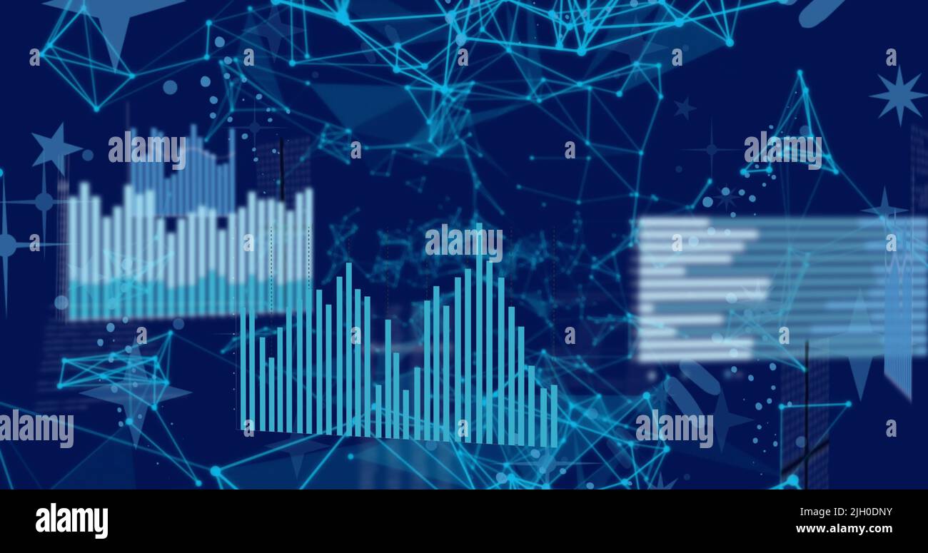 Image Of Graph And Data Processing Over Networks Of Connections On Dark