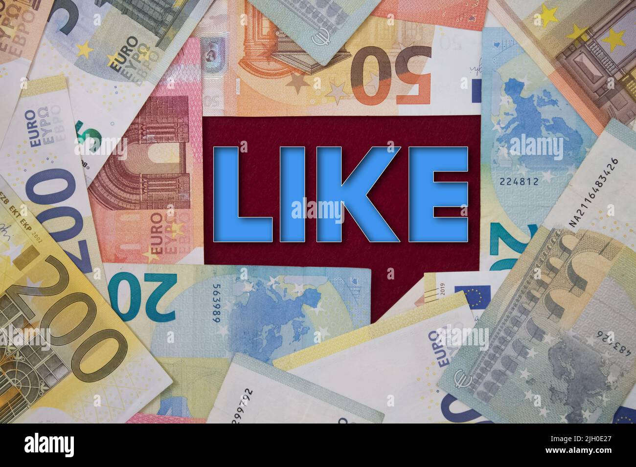 Like. Text on adhesive note paper. Event, celebration reminder message ...