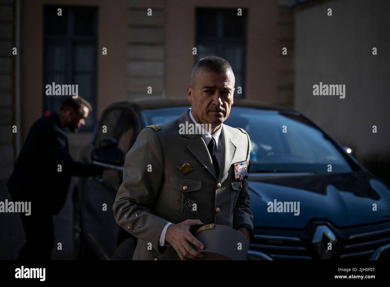 France's Chief of the Defence Staff Thierry Burkhard at the Ministry of ...