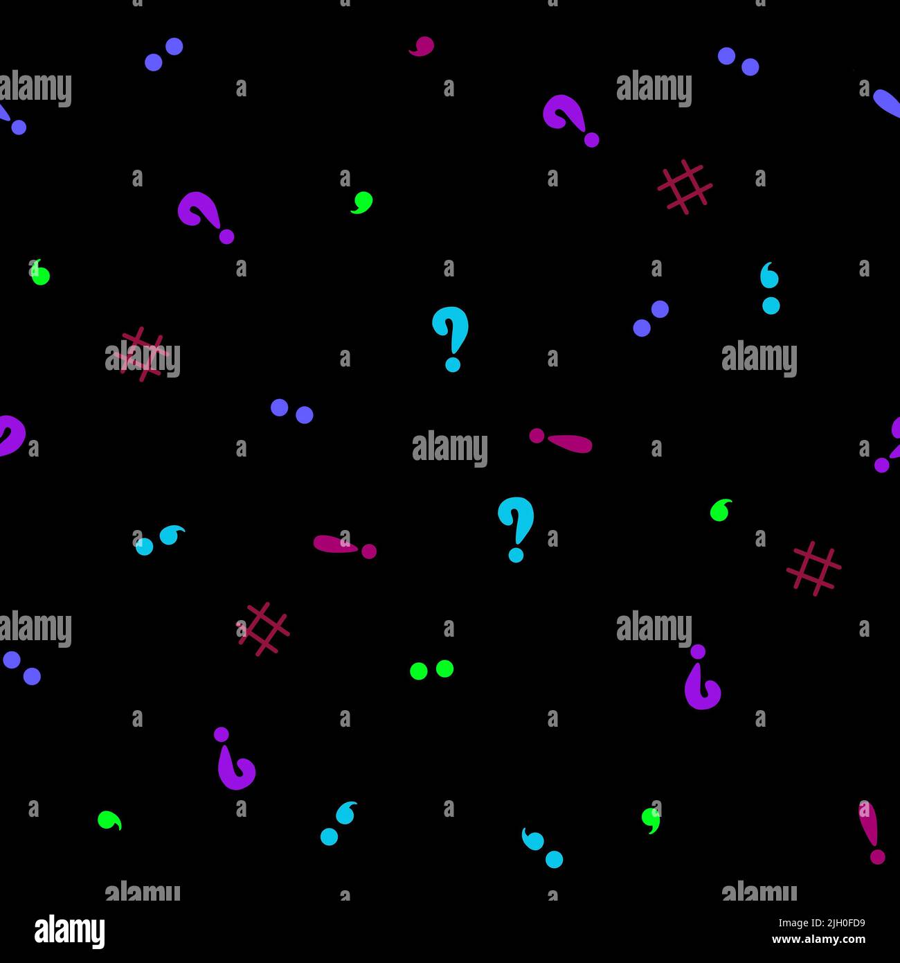 Punctuation marks seamless school pattern for kids and students for ...