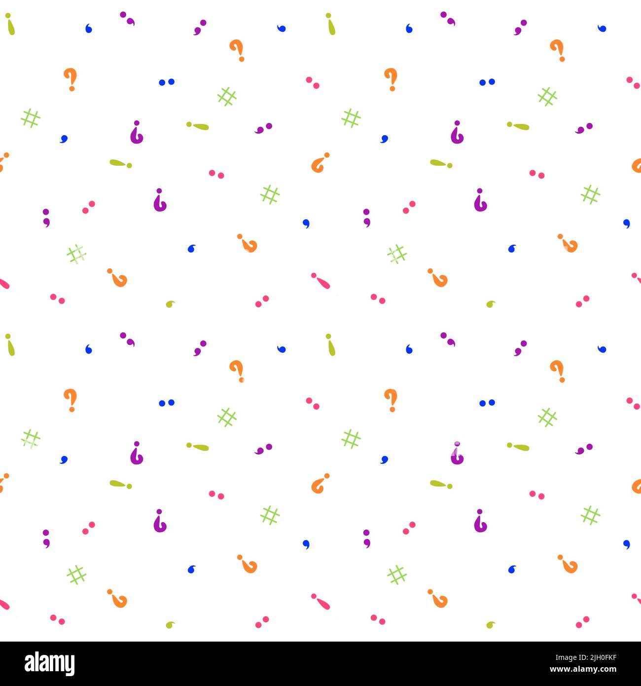 Punctuation marks seamless school pattern for kids and students for ...