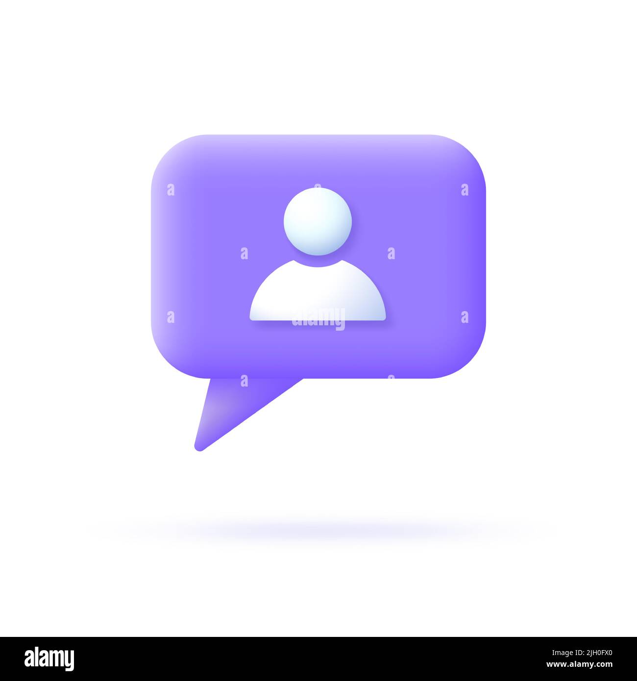 User notification 3d icon. Symbol of question, forum, conference ...