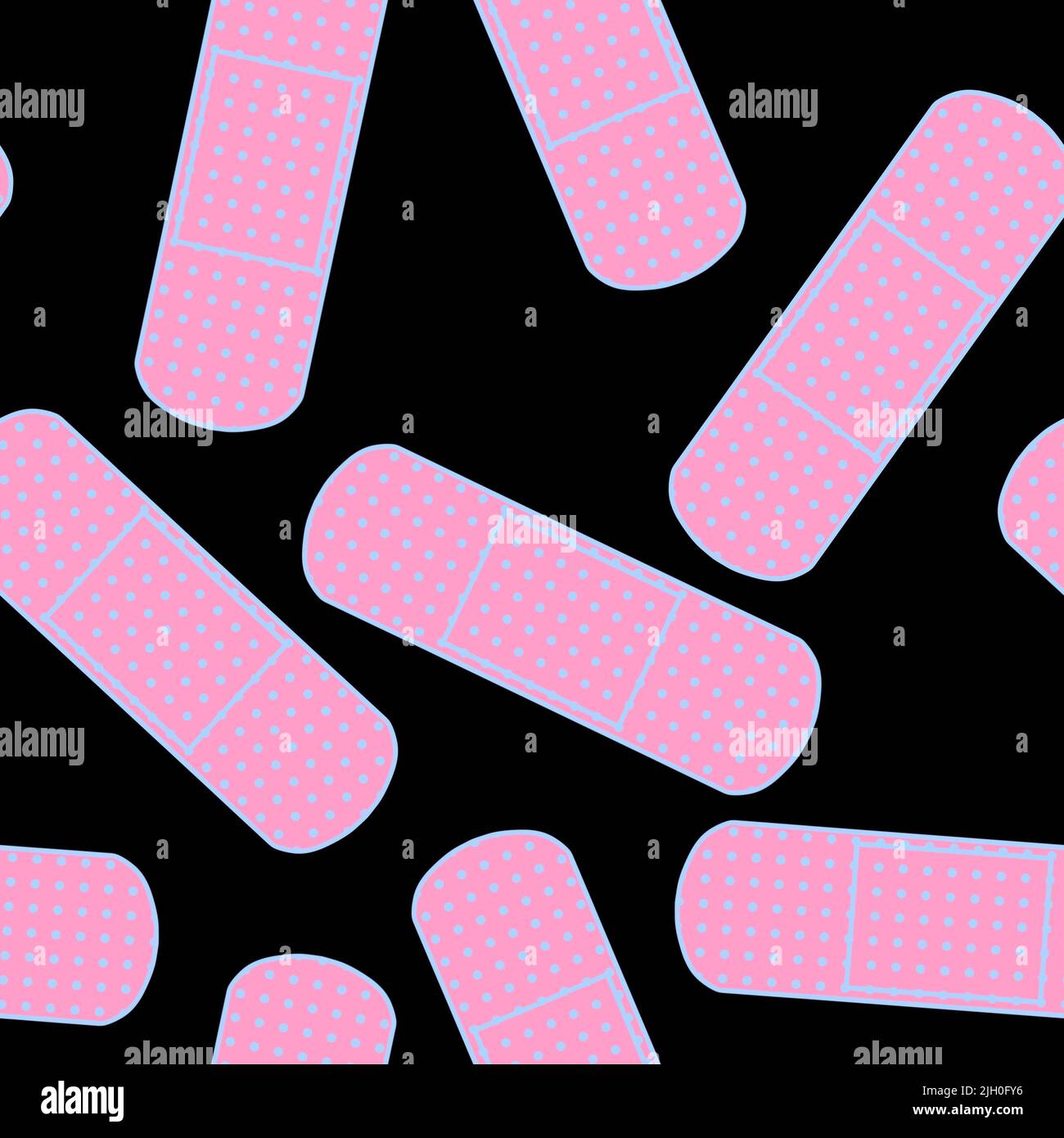 Medicine plaster seamless cartoon patch pattern for clothes print and ...