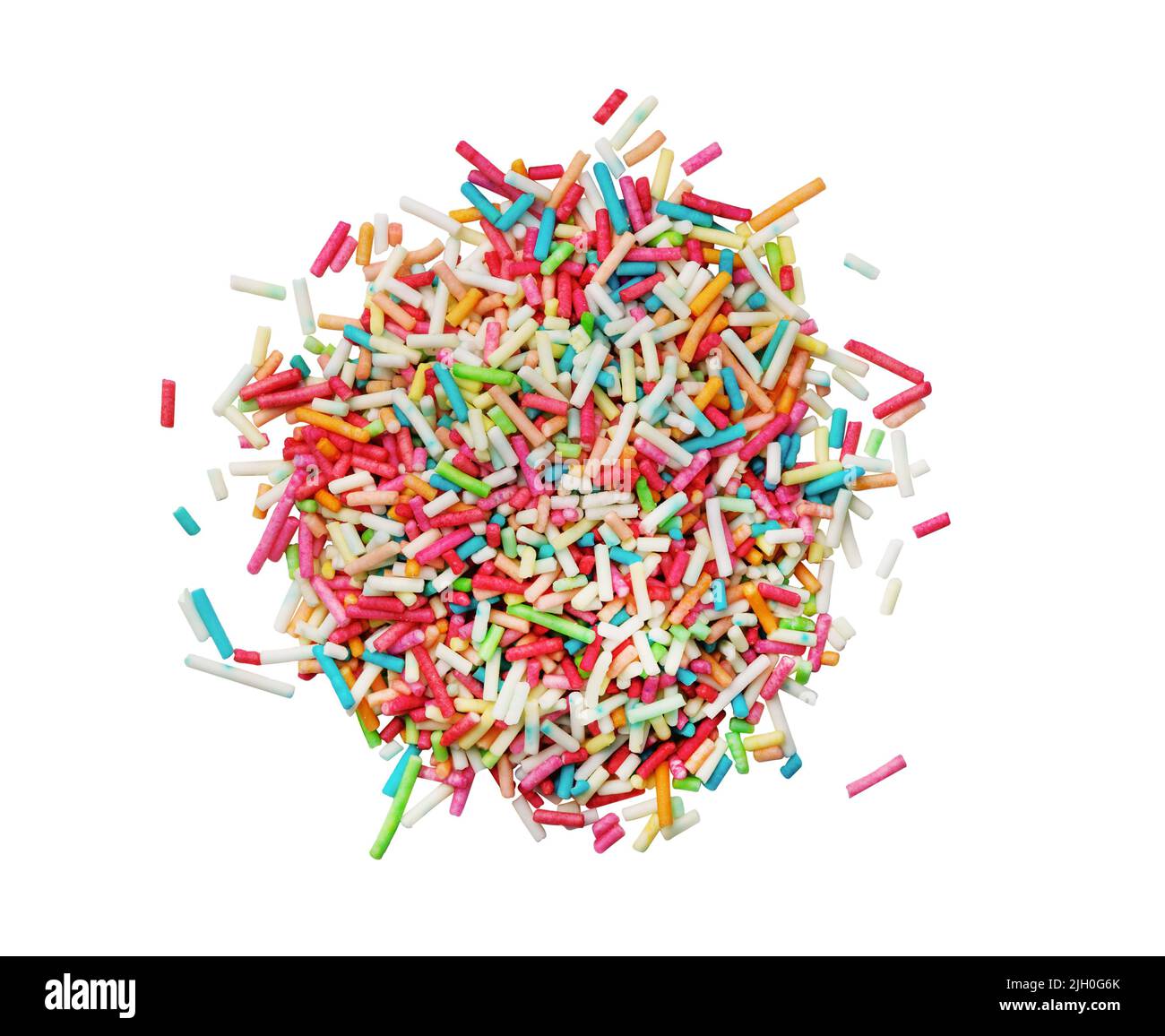 Heap of candy multi colored sprinkles. Rainbow coloured sprinkles ...
