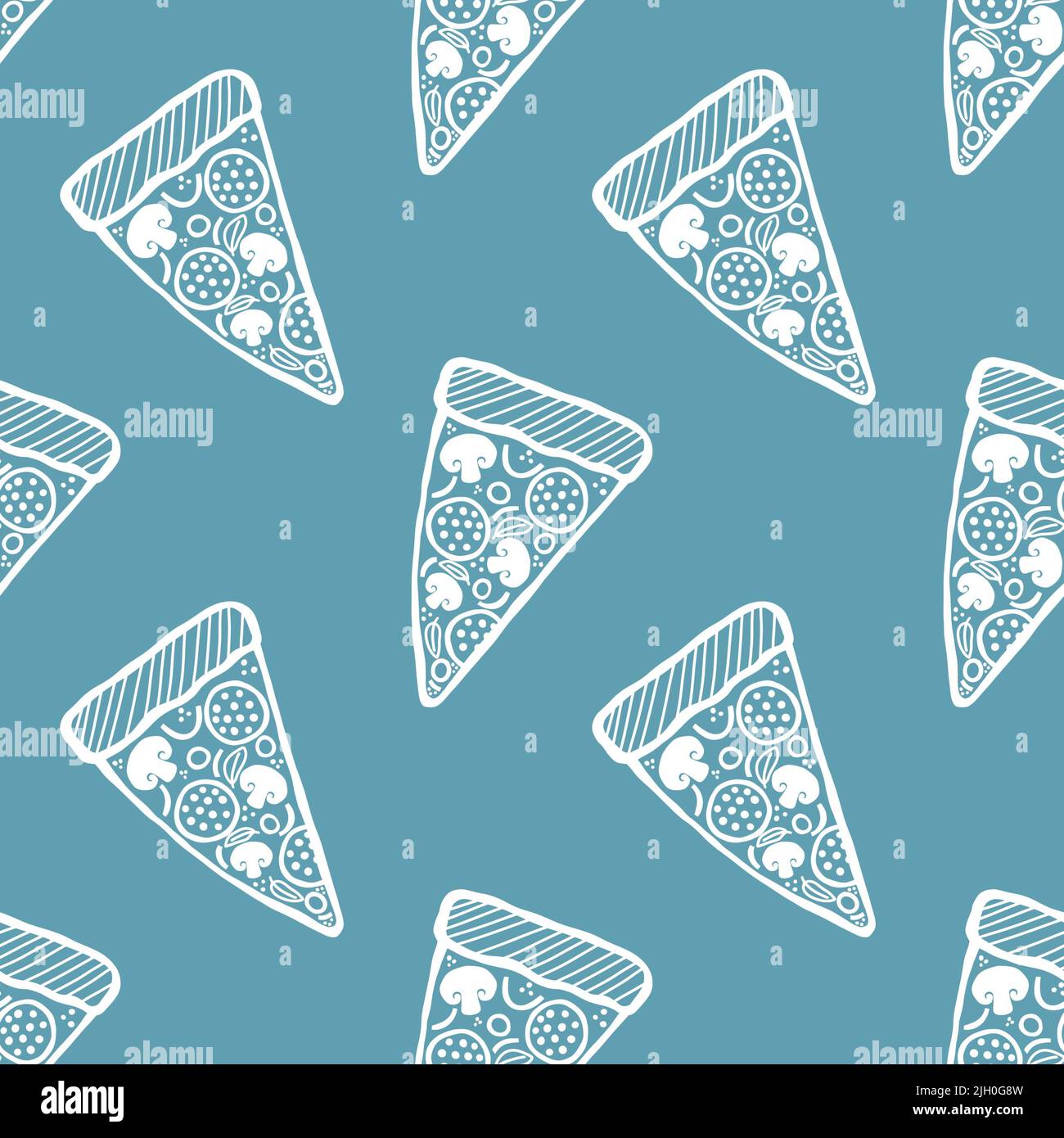 Cartoon pizza seamless food menu pattern for fabrics and wrapping paper ...