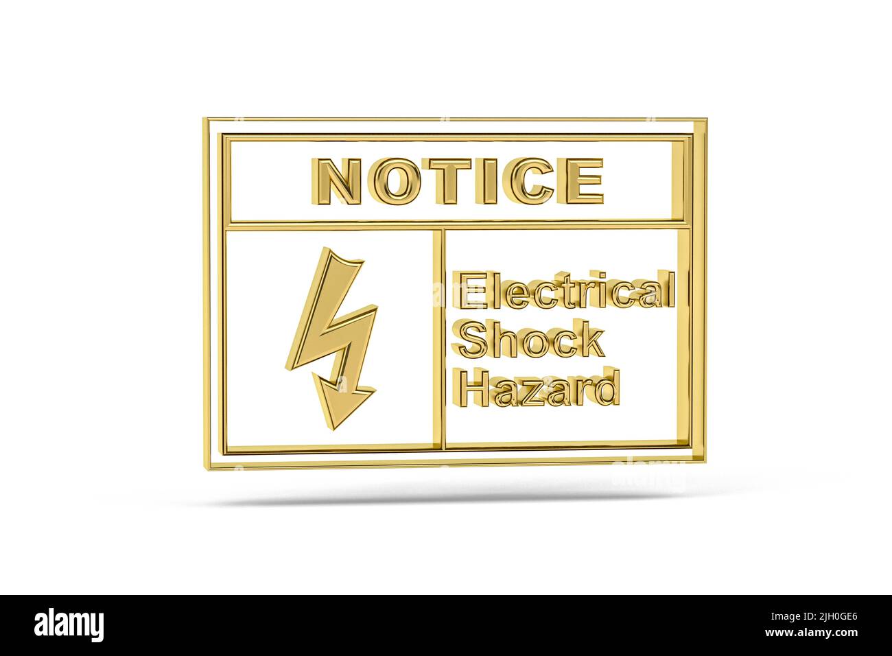 Golden 3d electrical switchboard icon isolated on white background - 3d ...