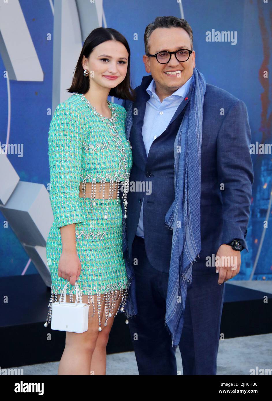 Hollywood, USA. 13th July, 2022. Joe Russo, Ava Russo arrives at THE GRAY MAN World Premiere ...