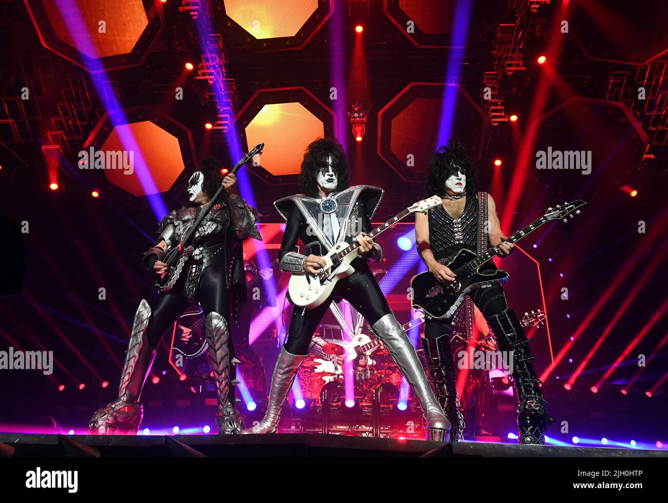 Prague, Czech Republic. 13th July, 2022. Kiss music band performs on ...