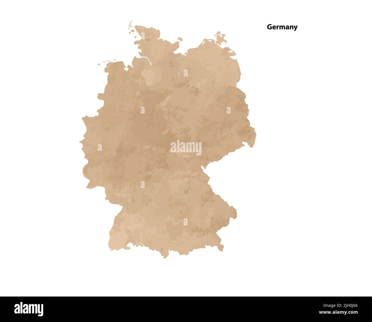 Old vintage paper textured map of Germany Country - Vector illustration ...