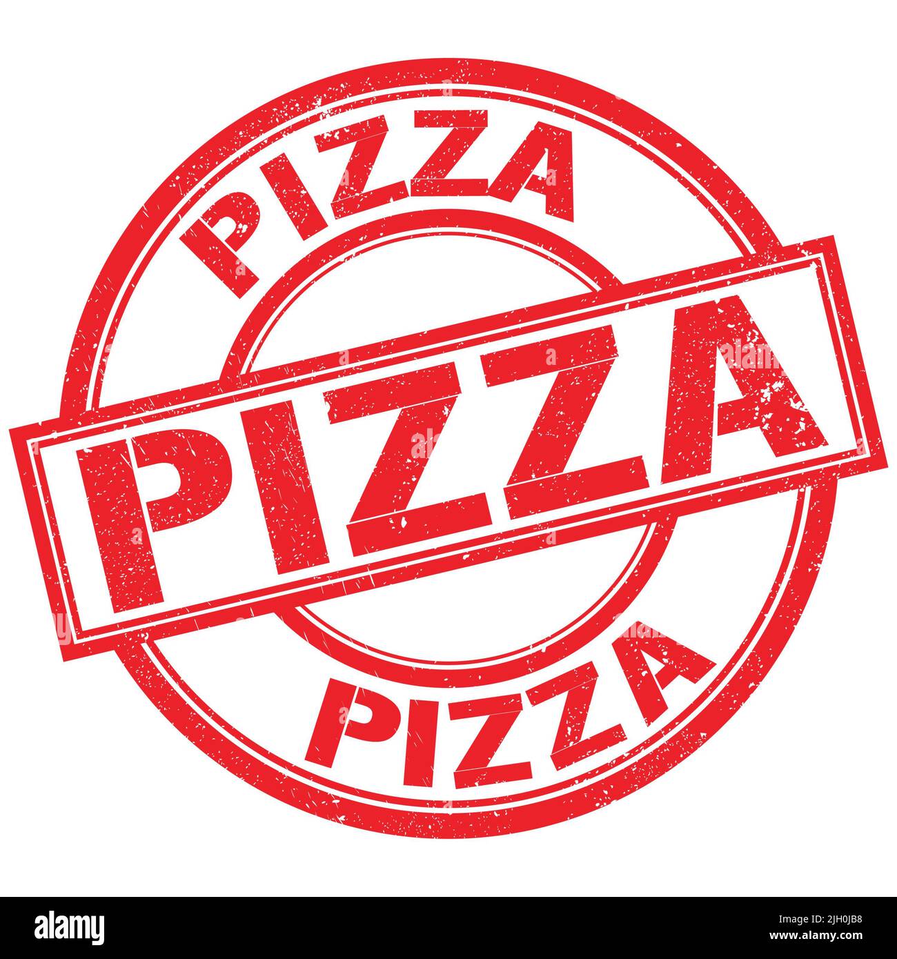 Pizza text on red Cut Out Stock Images & Pictures - Alamy