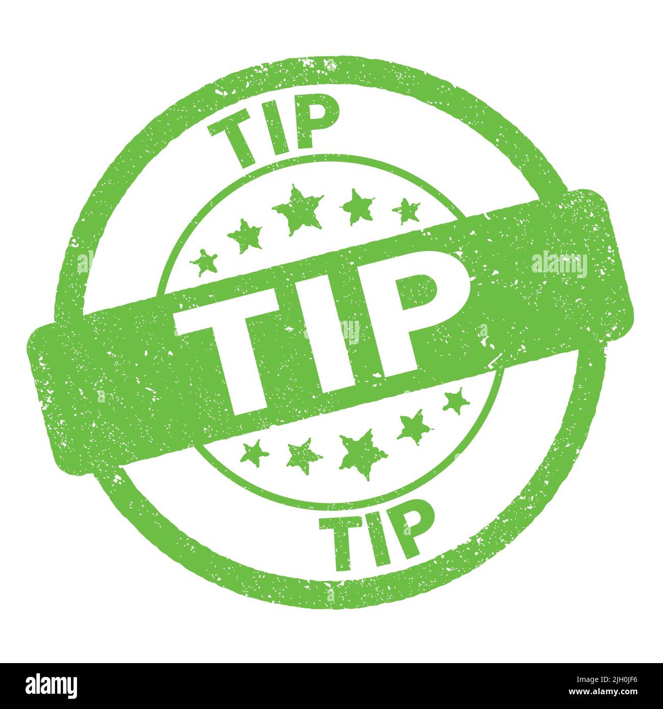 TIP text written on green grungy stamp sign Stock Photo - Alamy