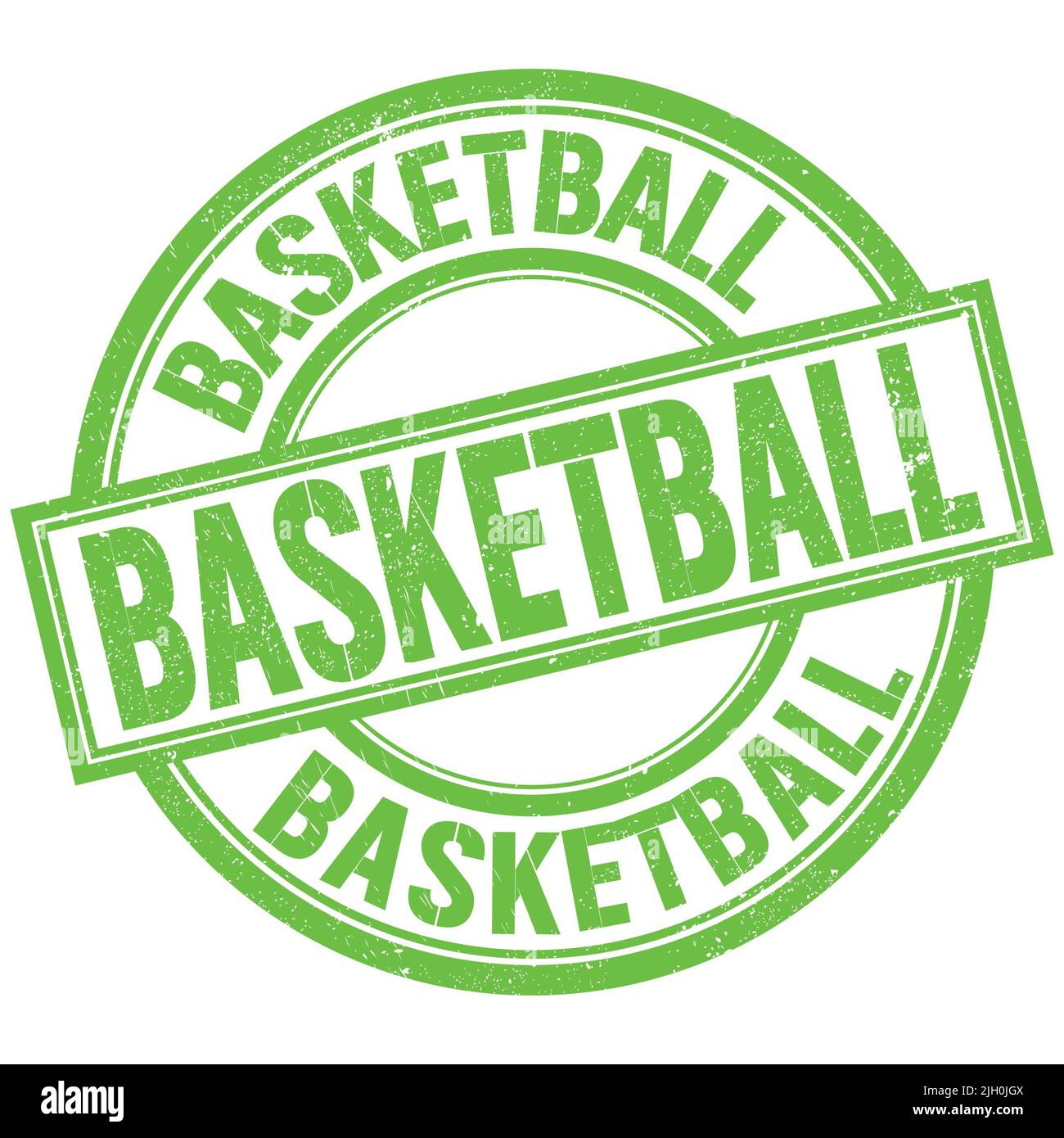 BASKETBALL text written word on green round stamp sign Stock Photo - Alamy