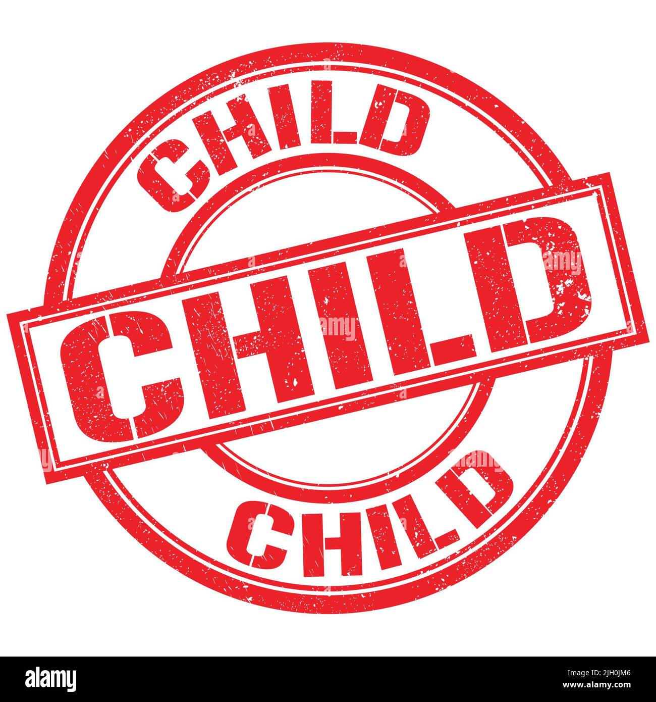 CHILD text written on red round stamp sign Stock Photo - Alamy