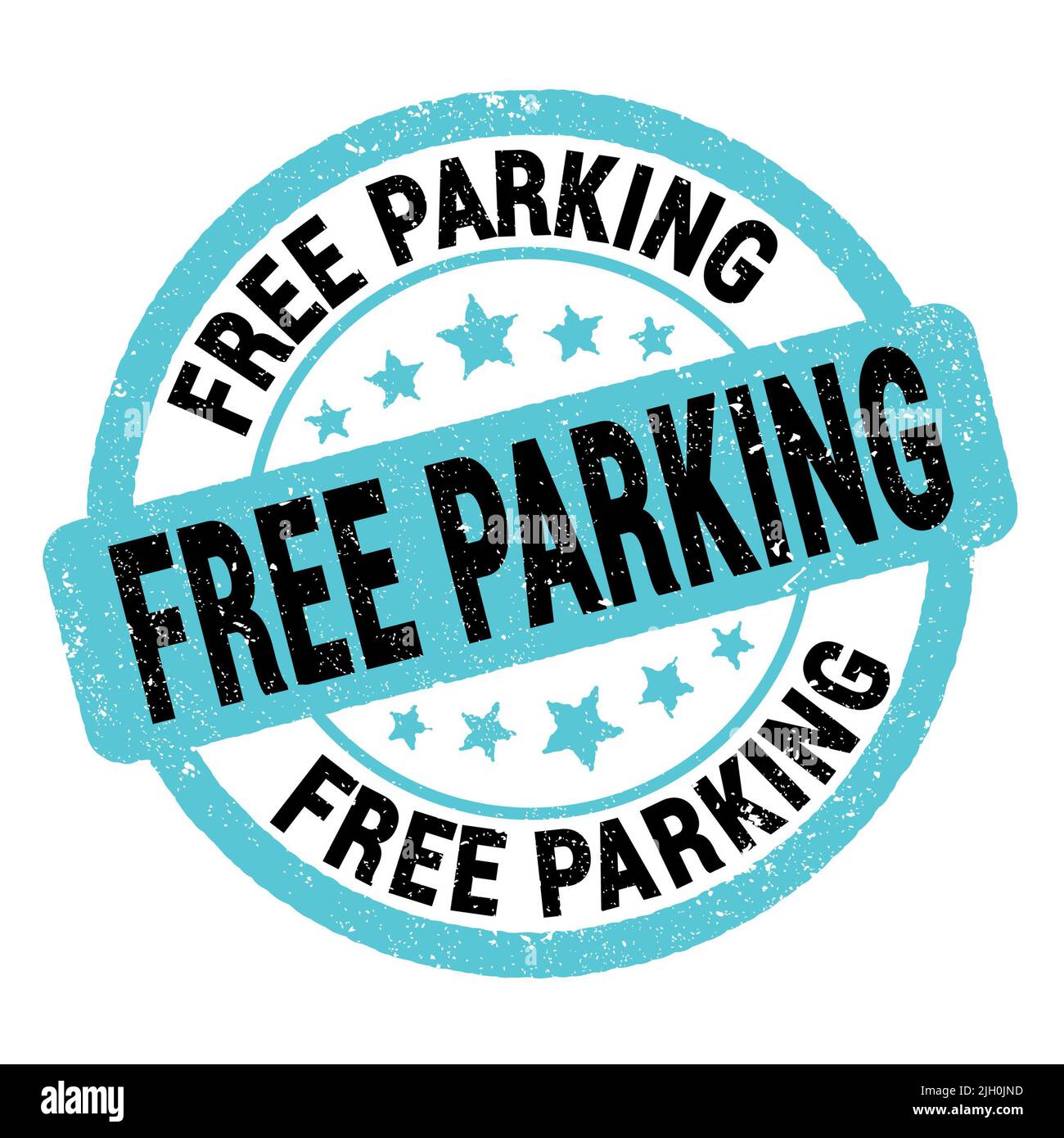 FREE PARKING text written on blue-black grungy stamp sign Stock Photo ...