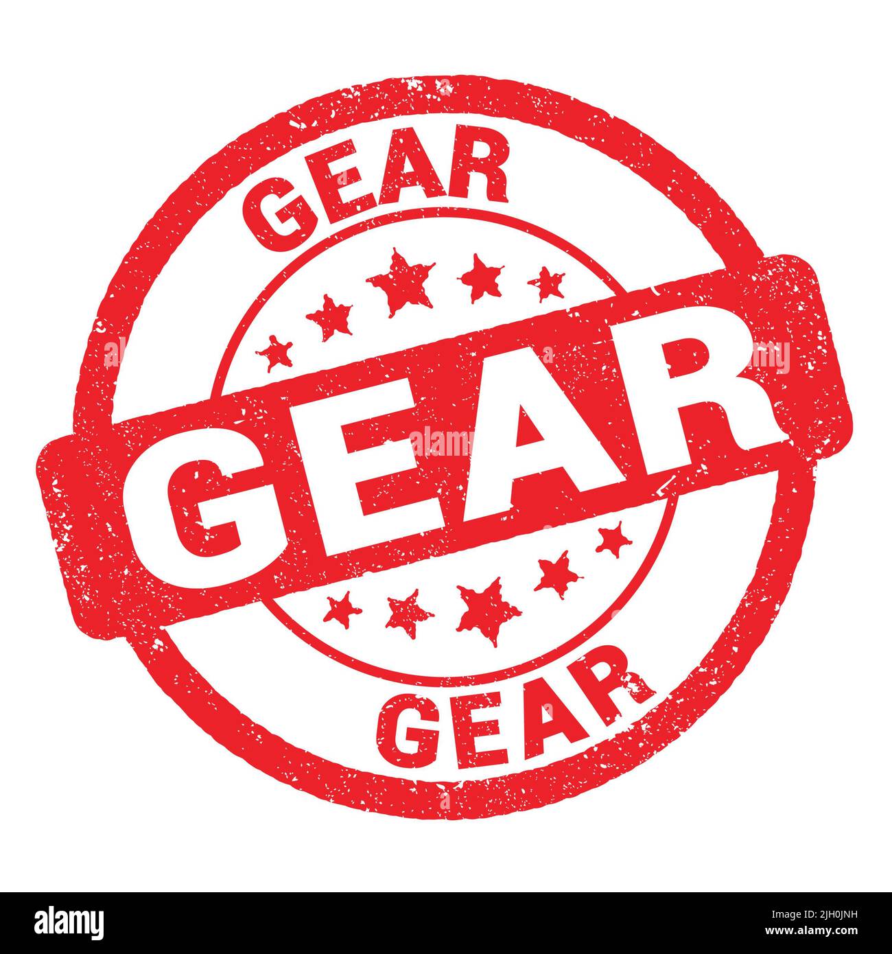 GEAR text written on red grungy stamp sign Stock Photo - Alamy