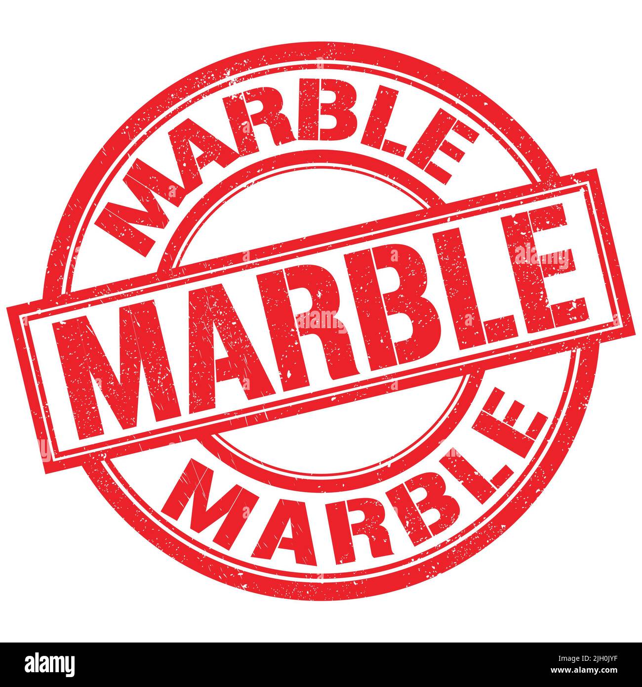 MARBLE text written on red round stamp sign Stock Photo - Alamy