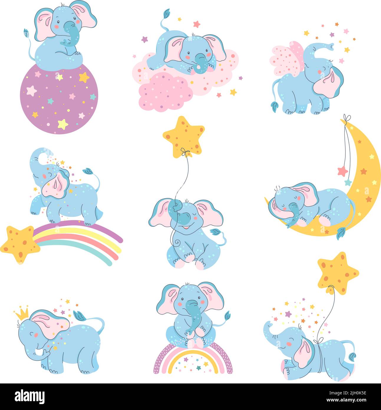 Sleeping elephants Stock Vector Images - Alamy