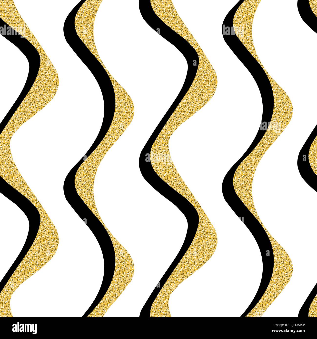 Golden seamless pattern with landscape mountain top wave white yellow ...