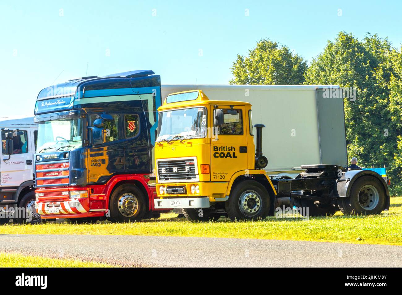 classic ERF commercial vehicles trucks parked at classic car show Stock ...