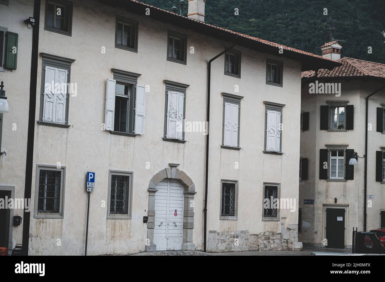 view of the village of Venzone in Udine in Friuli Venezia Giulia Stock ...