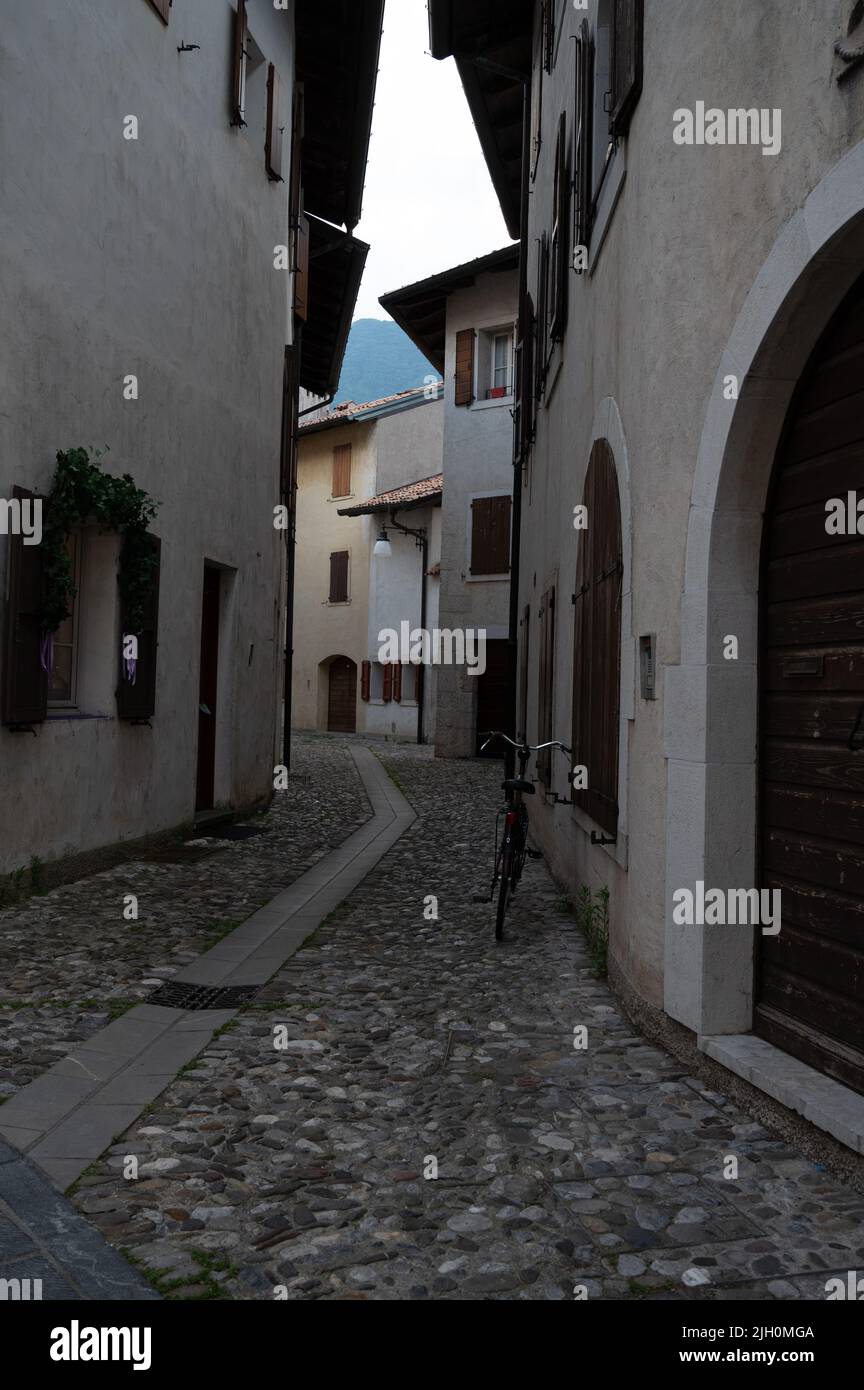 view of the village of Venzone in Udine in Friuli Venezia Giulia Stock ...