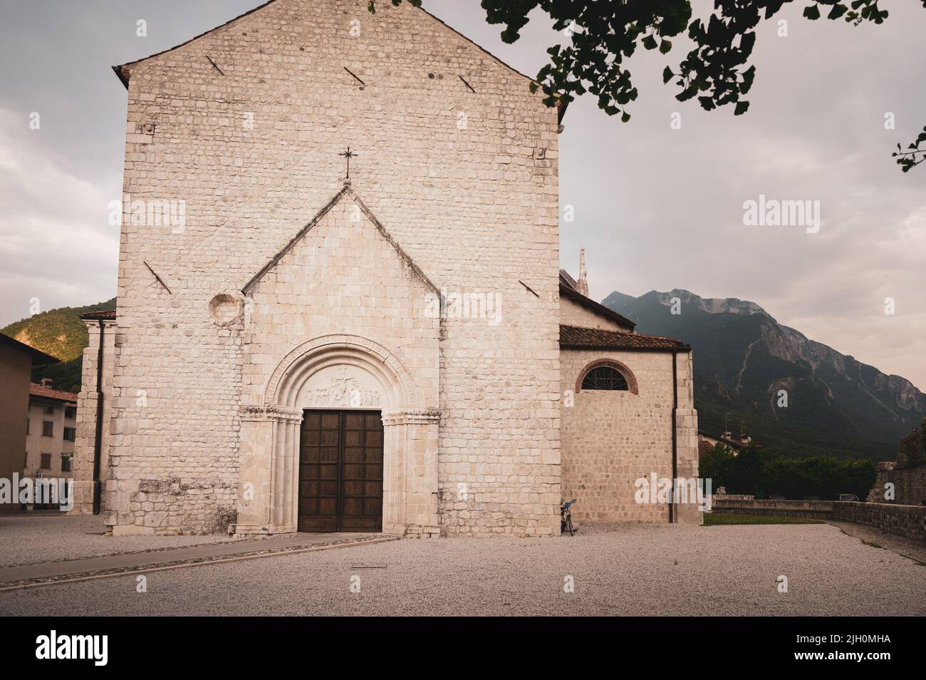 view of the village of Venzone in Udine in Friuli Venezia Giulia Stock ...