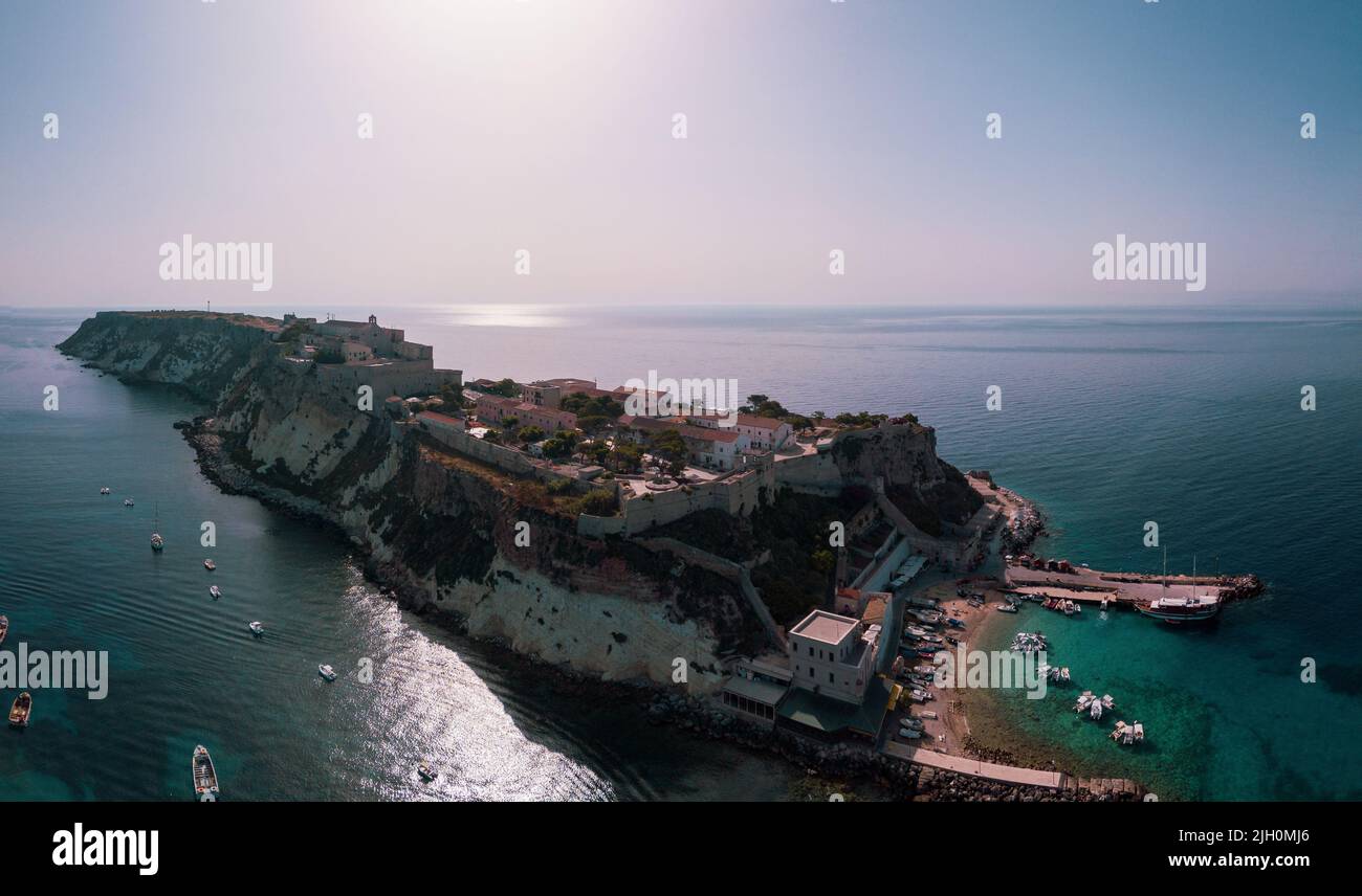 Aerial view af the Tremiti Islands in Italy Stock Photo - Alamy