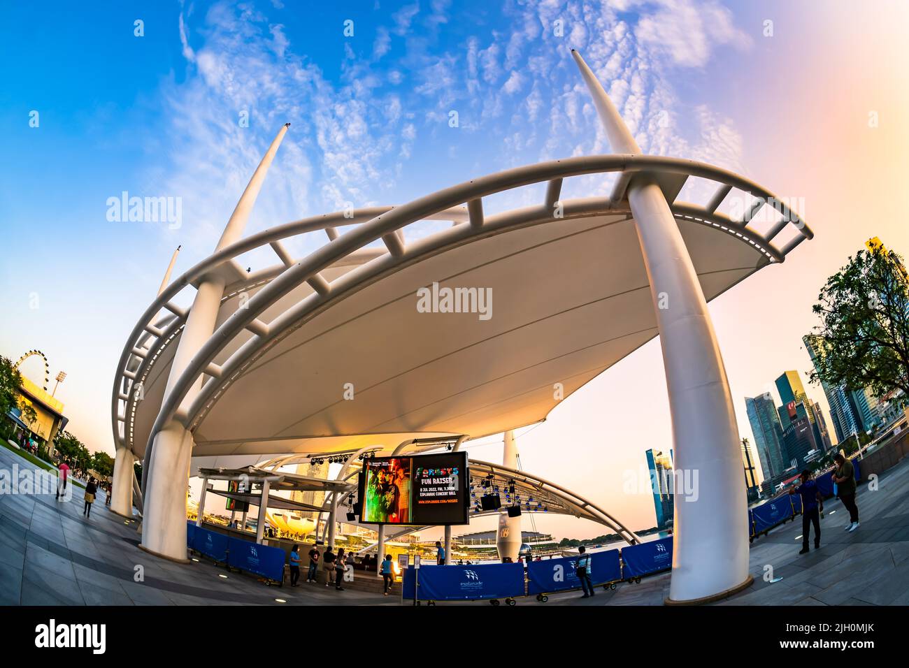 Esplanade Outdoor Stage, with its circular design and tiered seating, is an ideal open-air venue ...