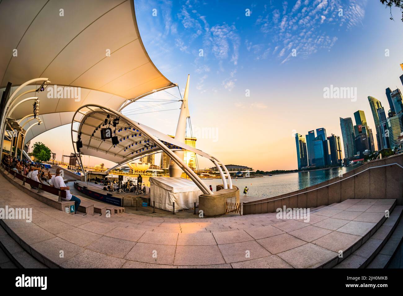 Esplanade Outdoor Stage, with its circular design and tiered seating, is an ideal open-air venue ...
