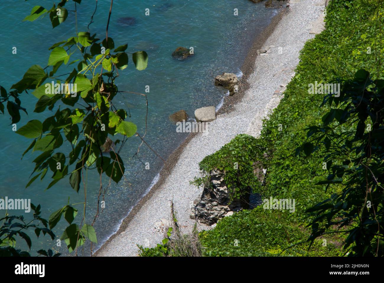 blue and green sea view and landscape in Black sea, Georgia Stock Photo ...