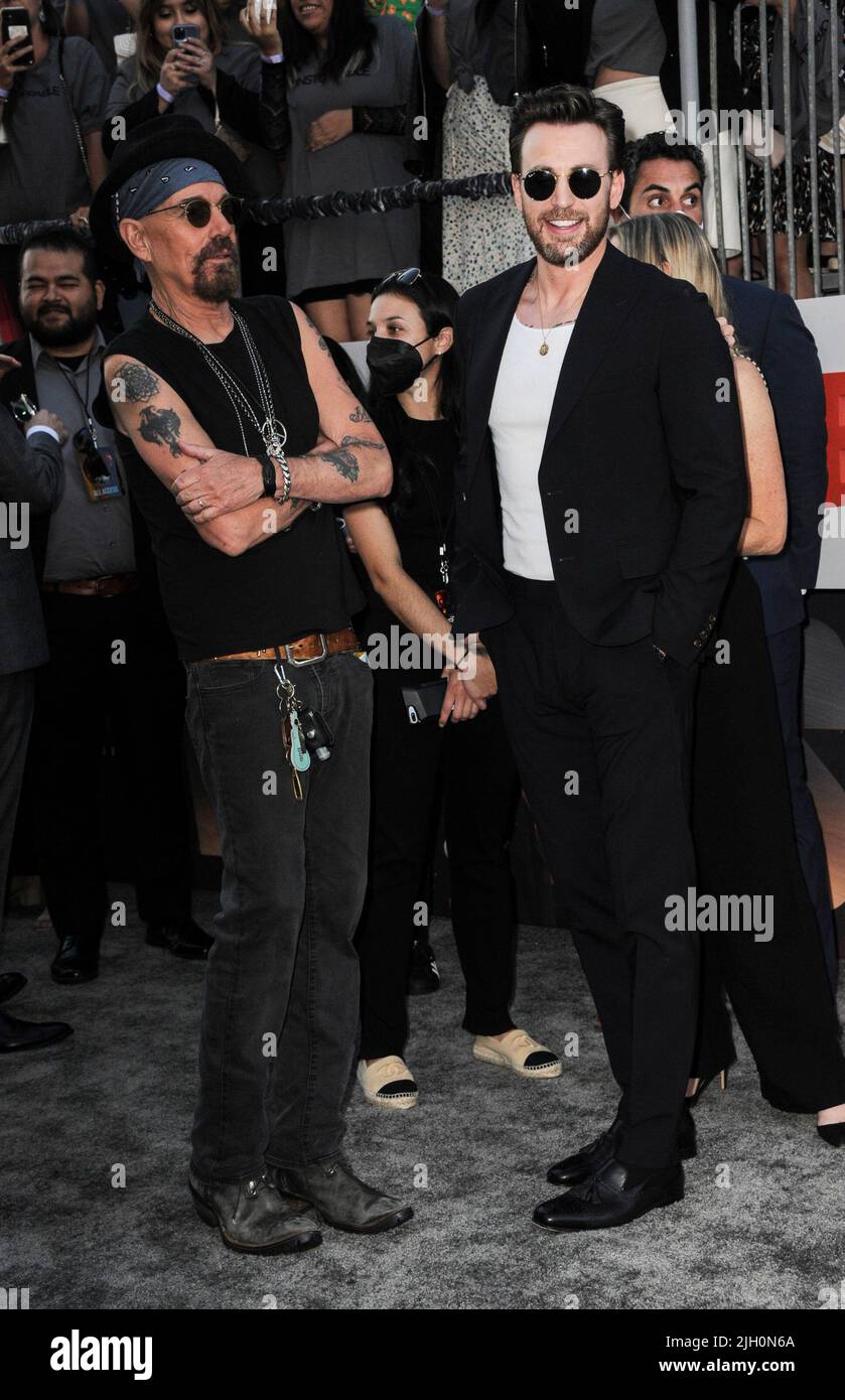 Los Angeles, CA. 13th July, 2022. Billy Bob Thornton, Chris Evans at ...