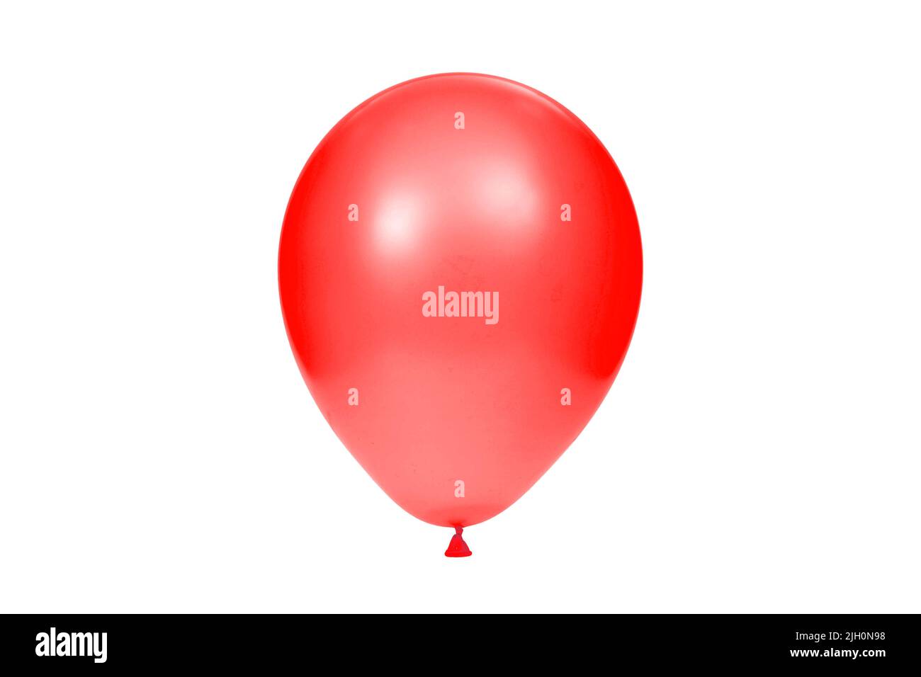 Red balloon isolated on white background. Template for postcard, banner ...