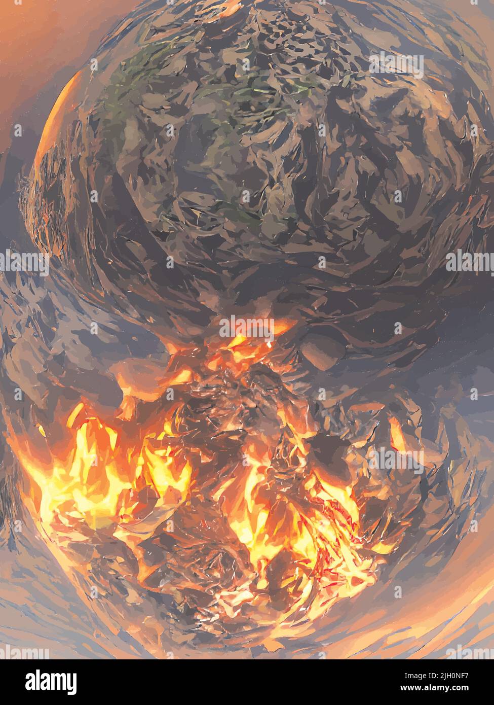 lost planet earth is burning Stock Vector Image & Art - Alamy