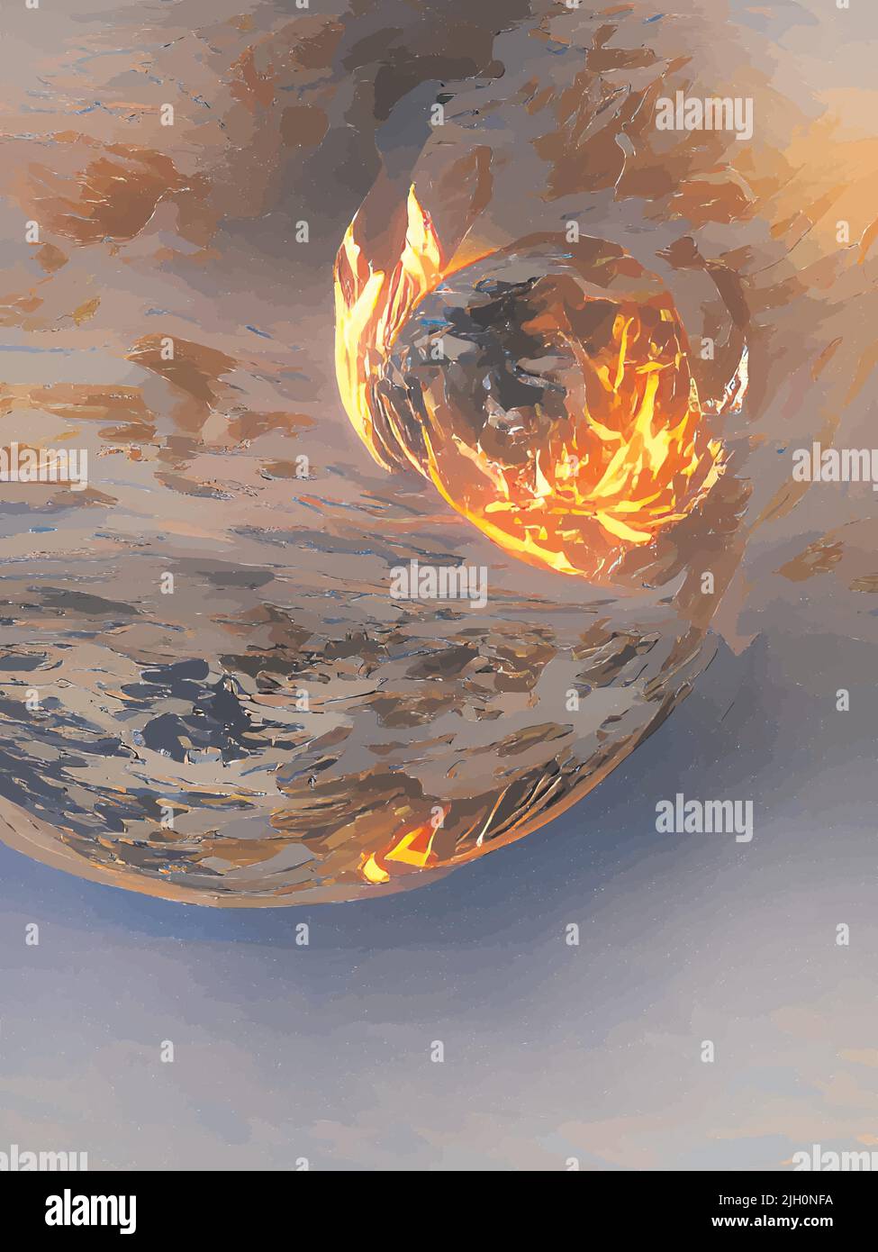 lost planet earth is burning Stock Vector Image & Art - Alamy