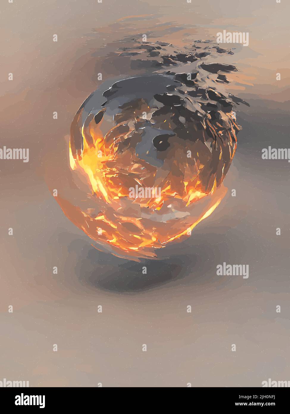 lost planet earth is burning Stock Vector Image & Art - Alamy
