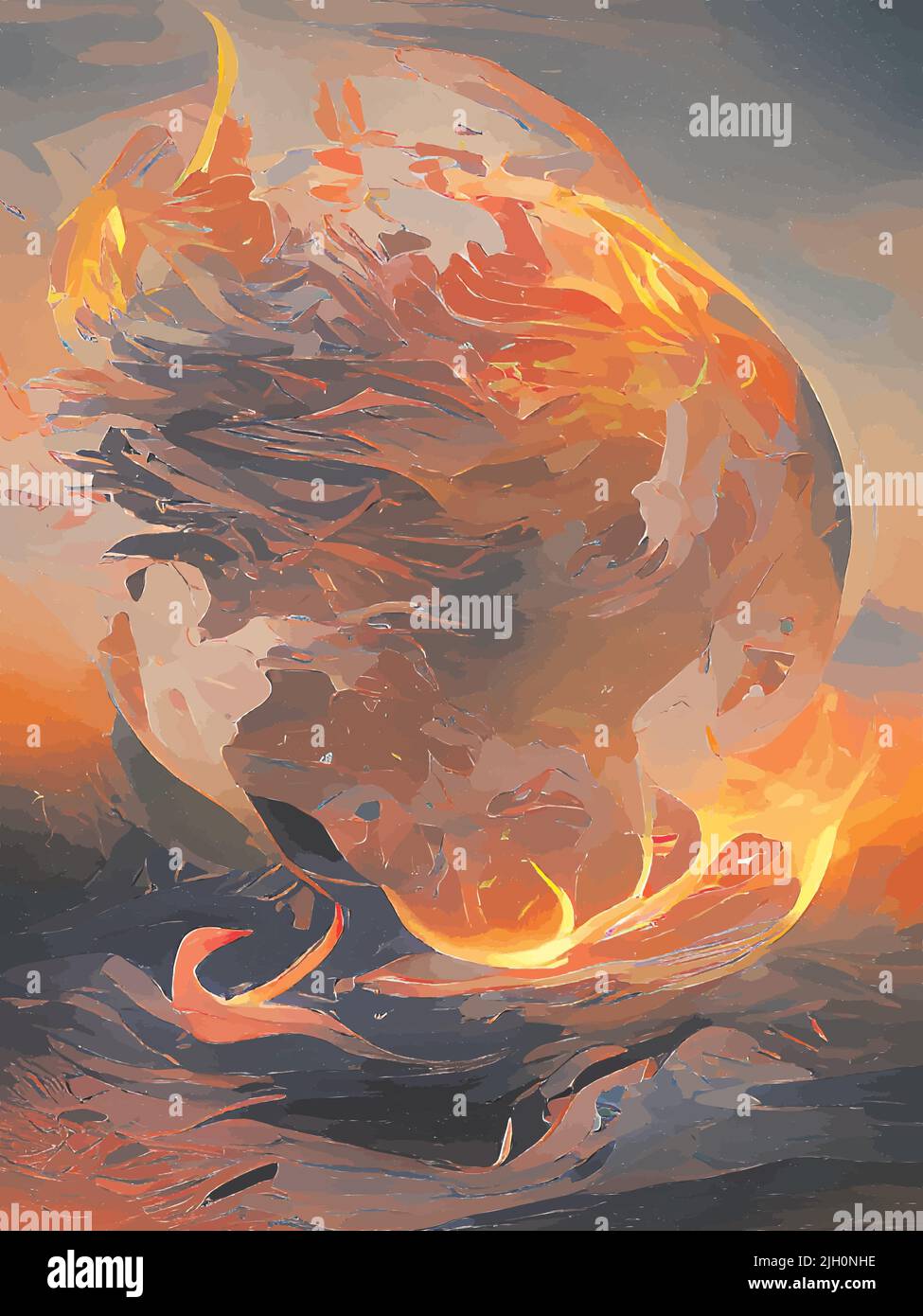 lost planet earth is burning Stock Vector Image & Art - Alamy