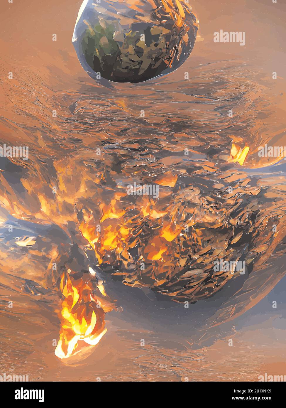 lost planet earth is burning Stock Vector Image & Art - Alamy