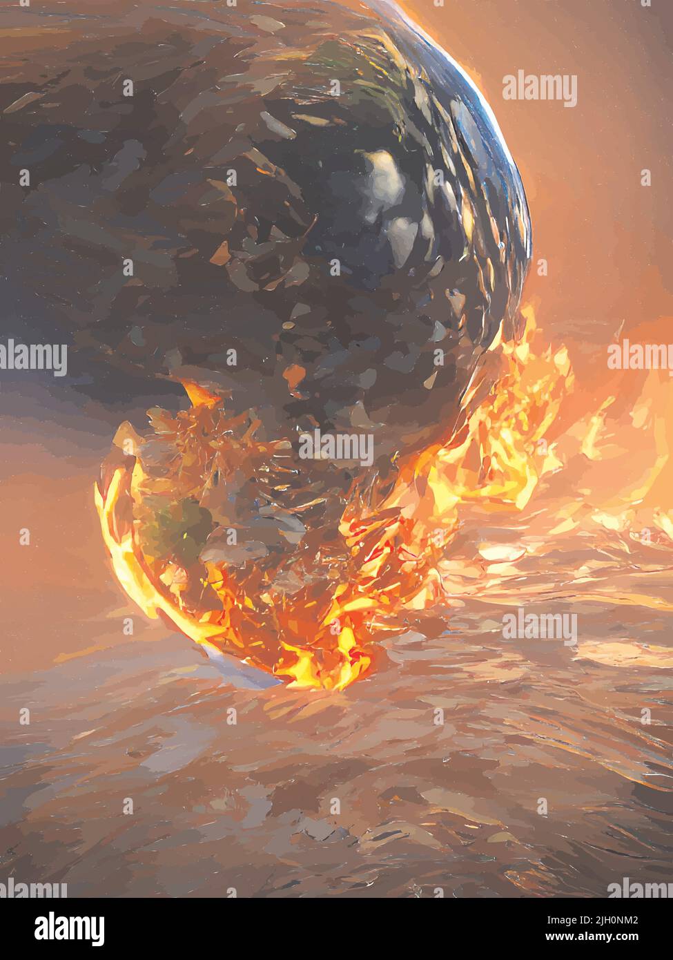 lost planet earth is burning Stock Vector Image & Art - Alamy
