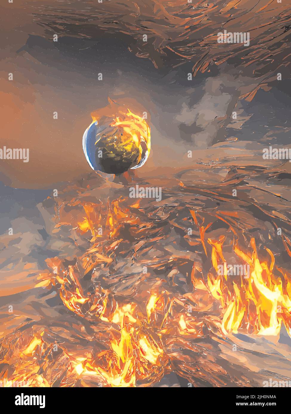 lost planet earth is burning Stock Vector Image & Art - Alamy