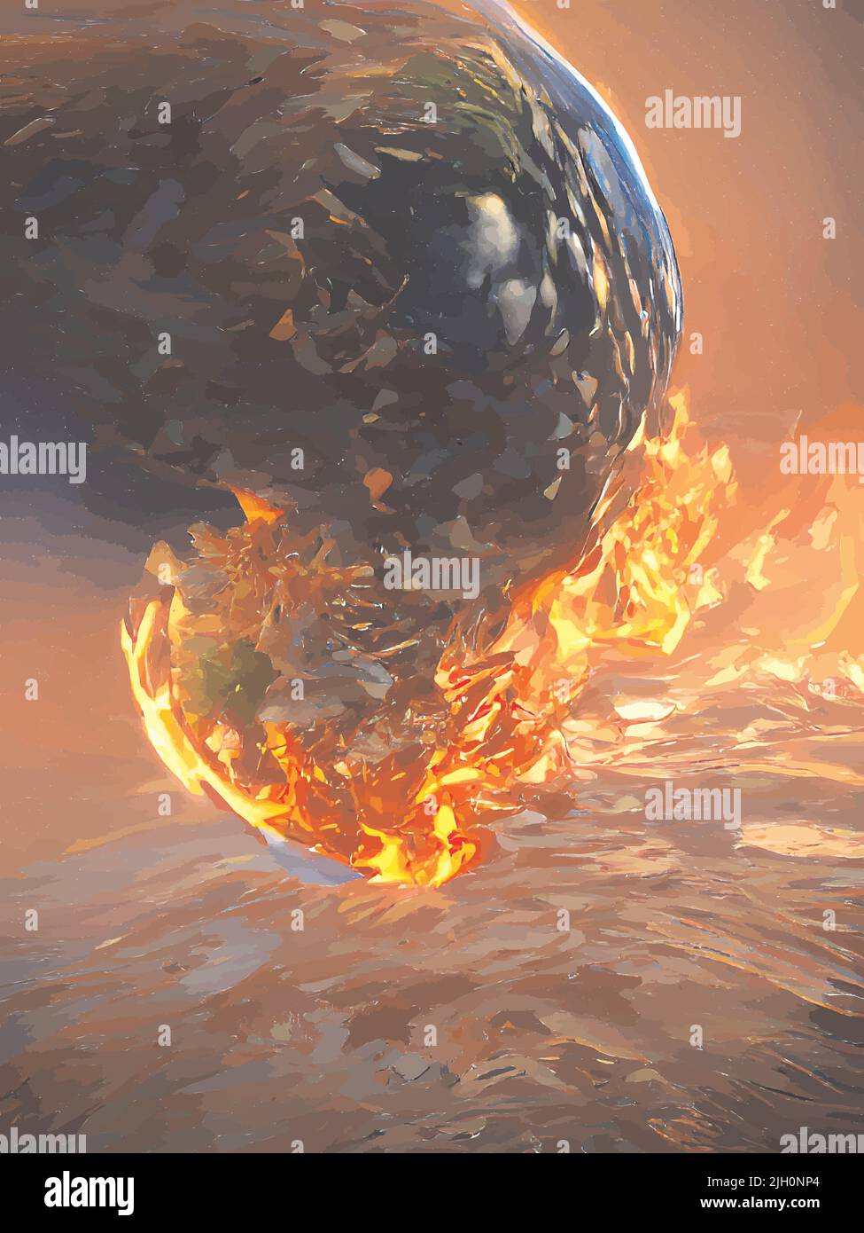 lost planet earth is burning Stock Vector Image & Art - Alamy