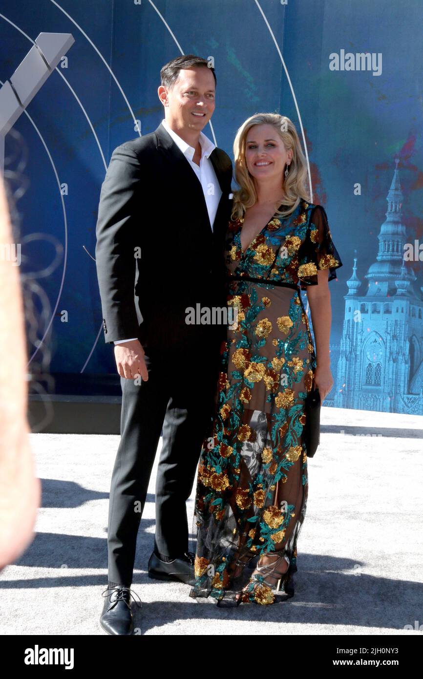 LOS ANGELES - JUL 13: Mark Greaney, Allison Greaney at the The Gray Man ...