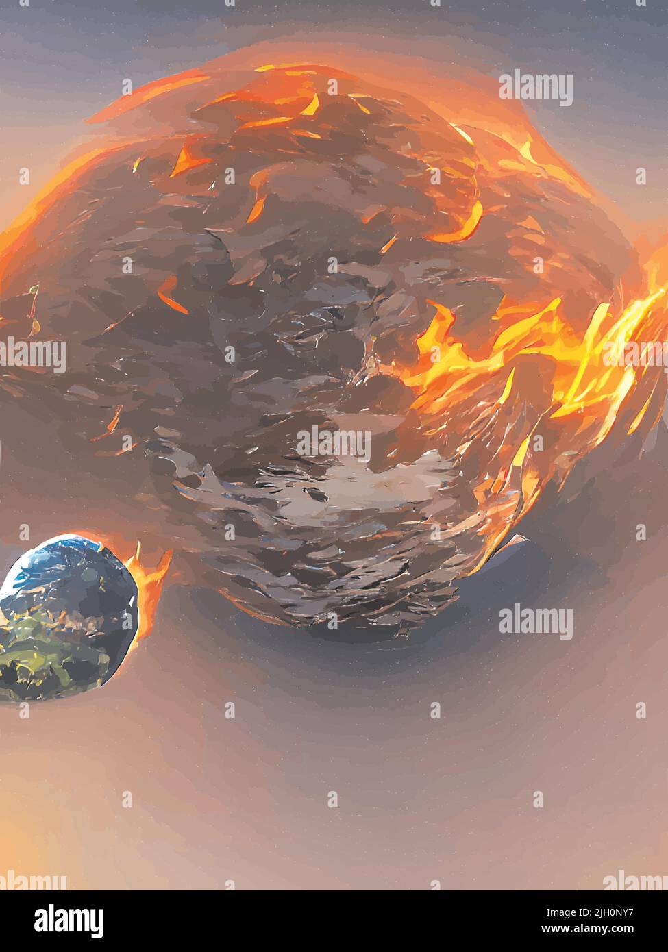 lost planet earth is burning Stock Vector Image & Art - Alamy